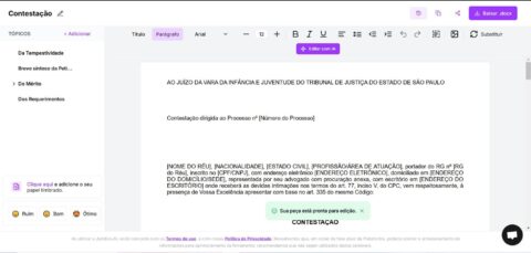 Modelo de Contestação [Lista de Modelos atualizados] - Juridico AI